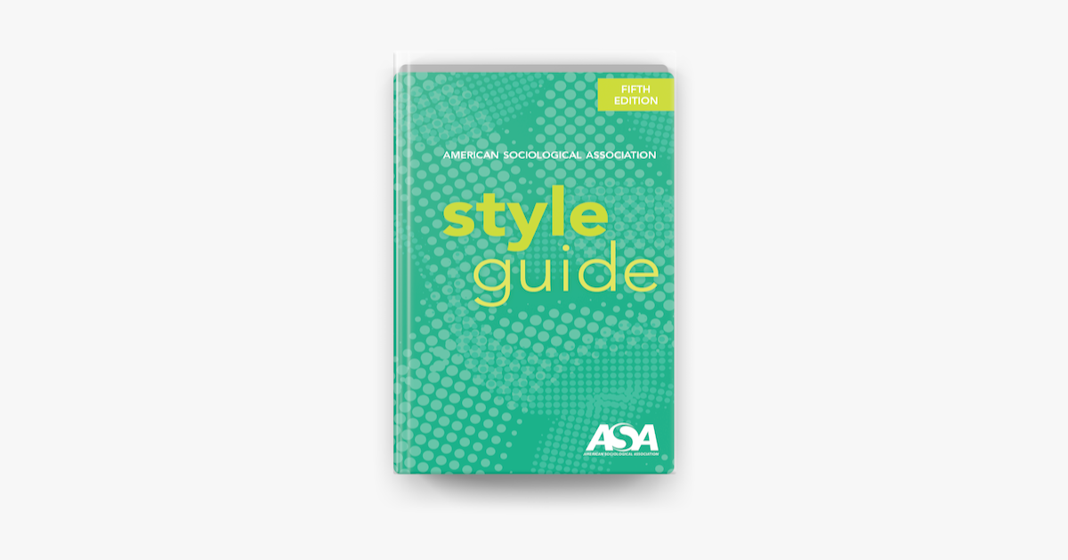 American Sociological Association Style Guide Fifth Edition On Apple american-sociological-association-style-guide-fifth-edition-on-apple