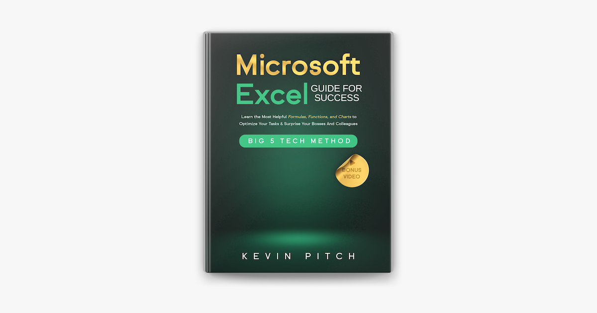  Apple Books Microsoft Excel Guide To Success Learn The Most 