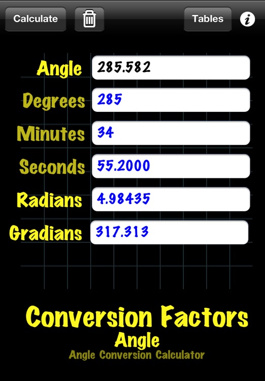Conversion Factors - Angle by M Holmberg