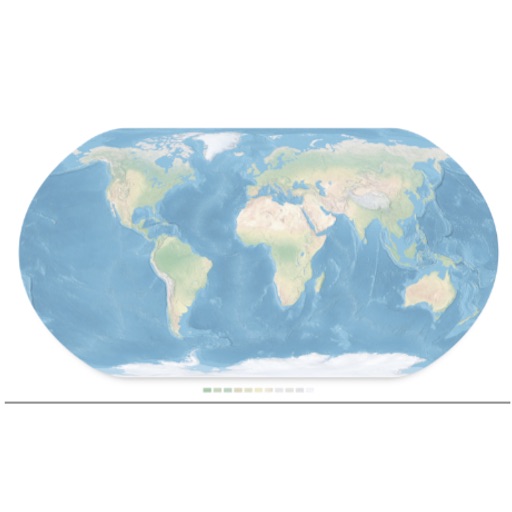 A+ Global Landforms Map by Super Art Software