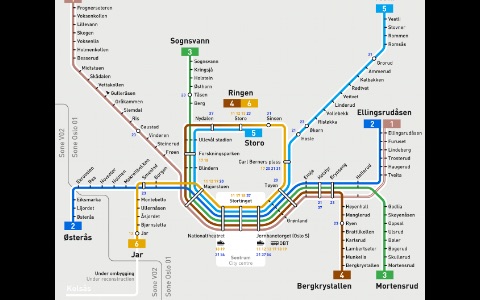 Norway Subway Maps (Oslo) by Evertech