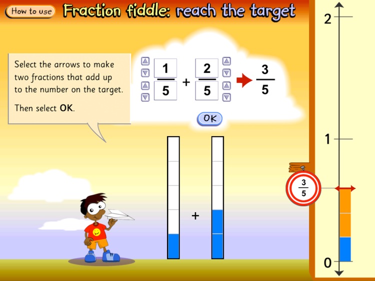 Fraction fiddle: reach the target. by Education Services Australia Ltd.