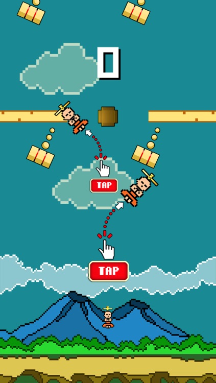 Tiny Monk Copter - Play Free 8-bit Retro Pixel Helicopter Games by ideaa