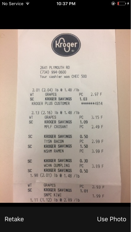 Split! - Split your receipts by Shuo Chen