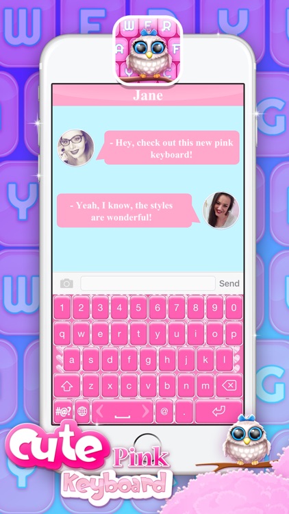 Cute Pink Keyboard: Enjoy Your New Fantastic Theme by Mirjana Petkovic