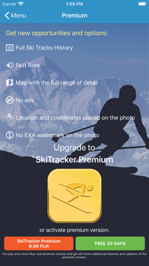 EXA Ski Tracker for iPhone - APP DOWNLOAD