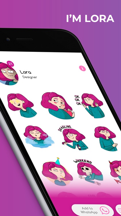 Lora - stickers, emotions by Artem Beletskiy
