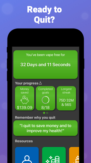 Quit Vaping for iPhone - APP DOWNLOAD