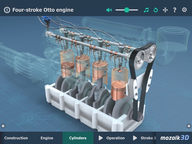 4 Stroke Engine Animation 3d