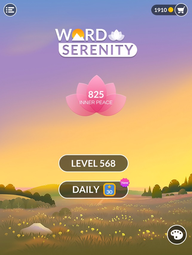 Word Serenity: Relaxing Games on AppGamer.com