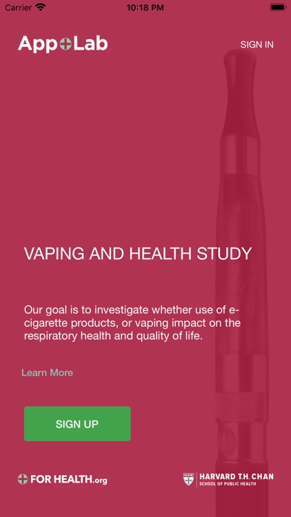 Vaping and Health Study by Harvard University