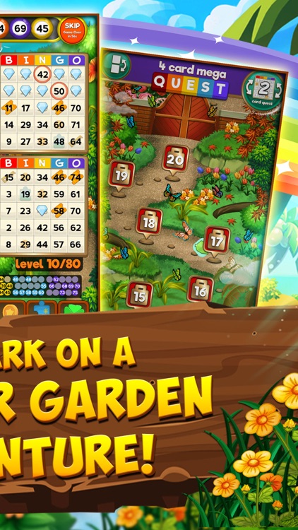 Bingo game Quest Summer Garden by FGL Indie Showcase