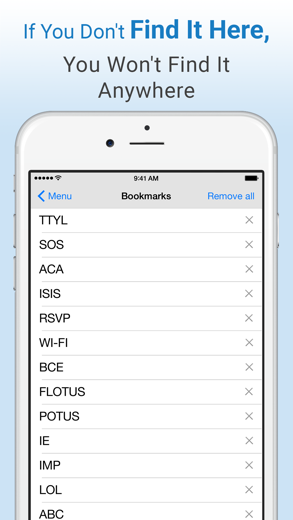 Acronym Finder for iPhone - APP DOWNLOAD