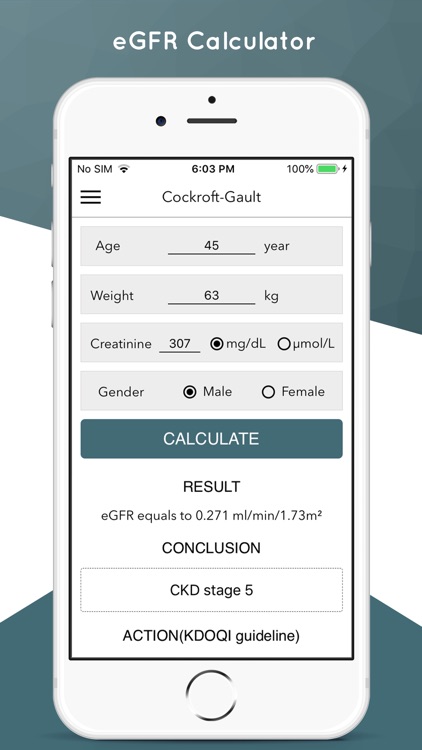 eGFR Calculator for kidney by Bhavinkumar Satashiya