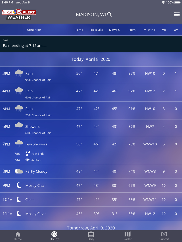 NBC15 First Alert Weather App for iPhone - Free Download NBC15 First ...