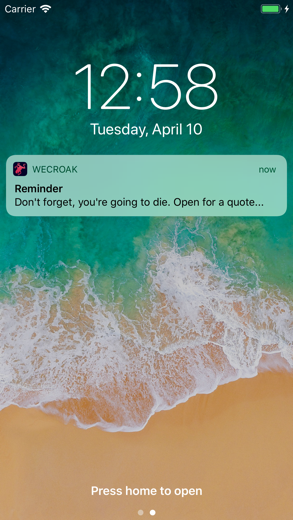 WeCroak for iPhone - APP DOWNLOAD