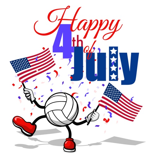Volleyball 4th of July by Kayann Legg
