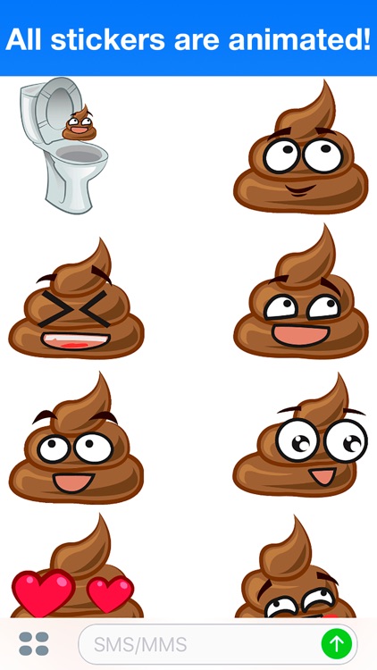 Poo Animated - Cute stickers by Yuri Andryushin