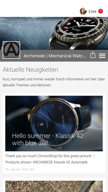 Archimede Mechanical Watches by Tobit.Software