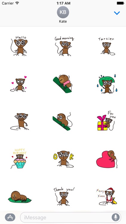 Cute and Shy Tarsier Sticker by Nguyen Hoang