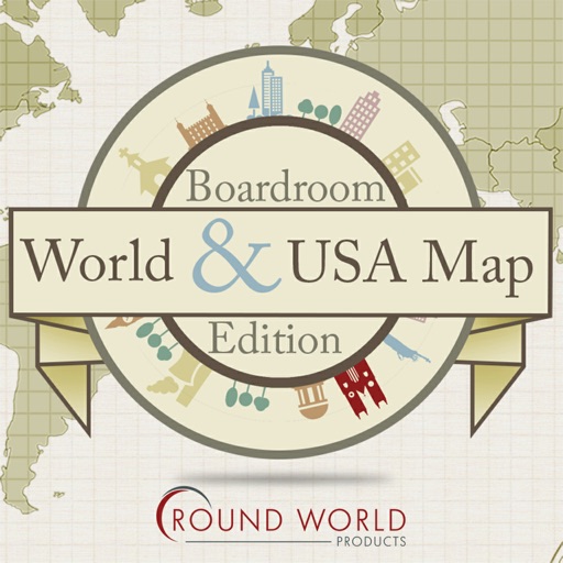 Boardroom World & USA Map by Round World Products Inc.