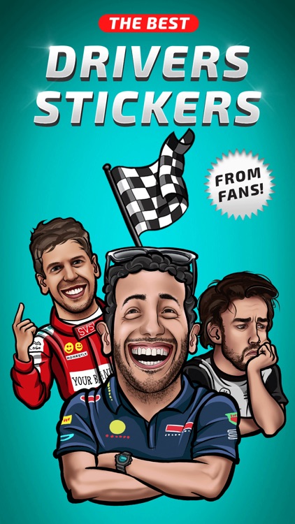 Drivers Stickers about formula 1 racing sport by Milko Lilov