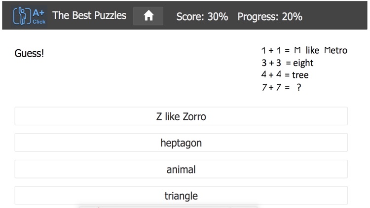 Aplusclick Best Logic Puzzles by Igor Kokcharov