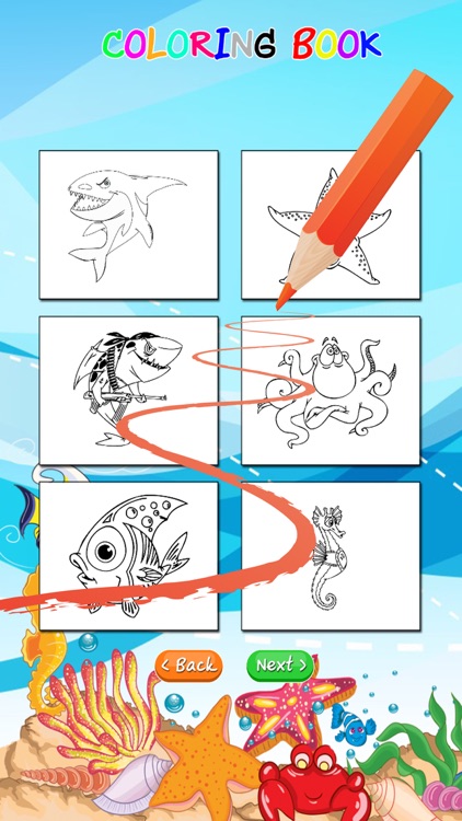 Aquatic animals Coloring Book for kids toddlers by Chaipat Trong