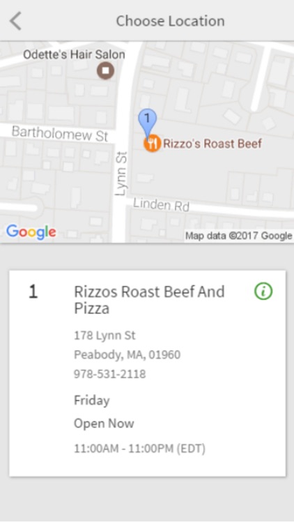 Rizzo's Roast Beef and Pizza by TapToEat, Inc.
