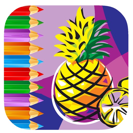 Pineapple Fruits Coloring Page Game Education by Lune Sumnoi