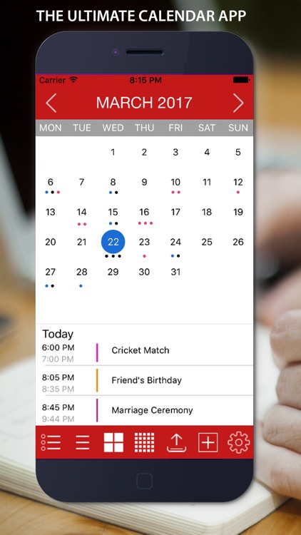 Daily Calendar - Events and Task manager by Saajith Samoon