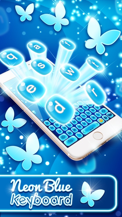 Neon Blue Keyboard Changer: Amazing Keypad Themes by Dimitrije Petkovic