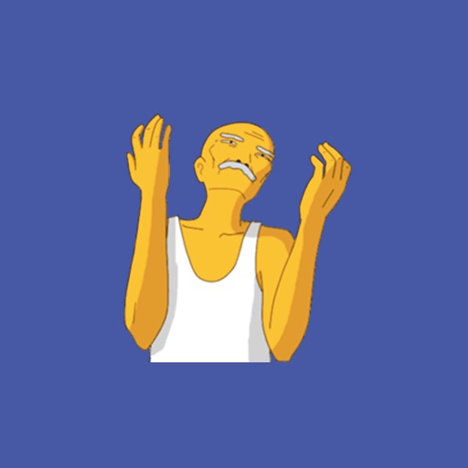 Old Man Stickers by Almukhan Omarov