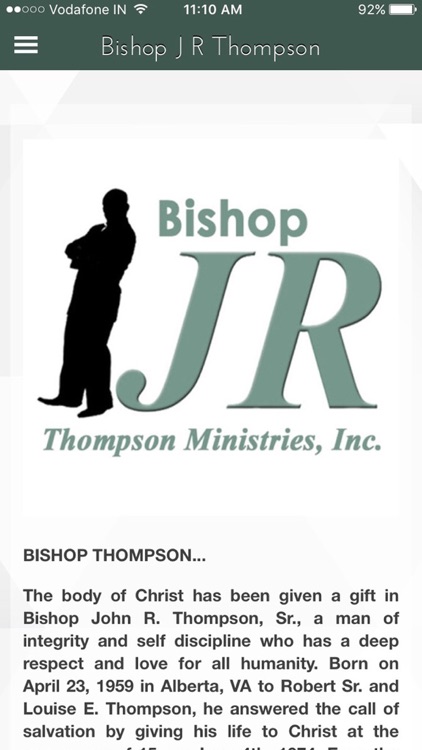 Bishop John R Thompson Ministries by Wireless1Marketing Group LLC