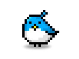 8 bit Bird Stickers by Abay Imanberlin
