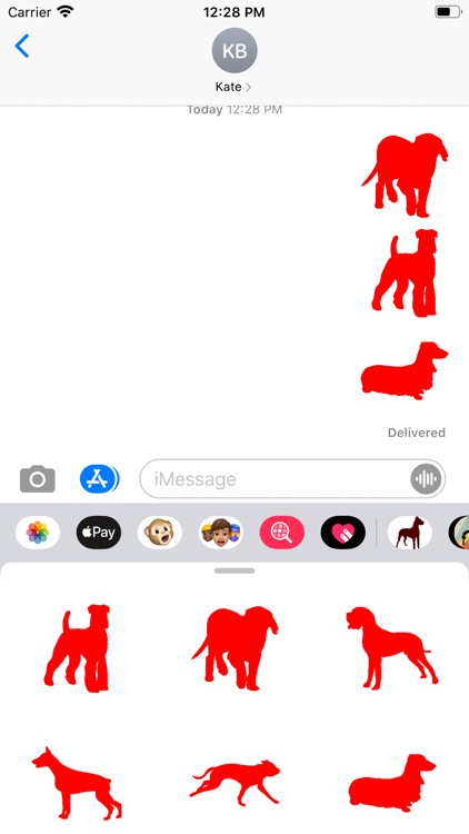 Fun Dog Silhouettes Stickers by John Aiello