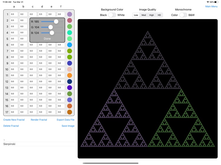 Fractal Generator by Russell Thorman