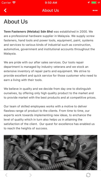 Tenn Fasteners Sdn Bhd for iPhone - APP DOWNLOAD