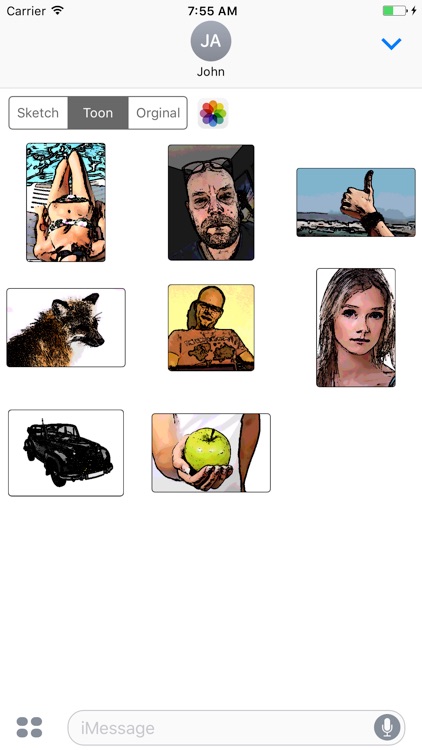 Sketchy photo stickers by Toni Thomsson