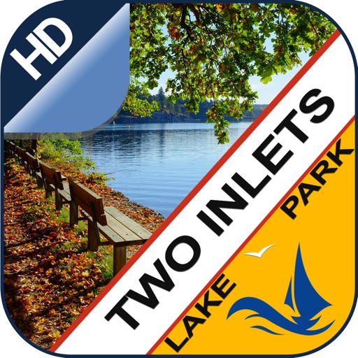 Two Inlets offline charts for lake and park trails by seawellsoft