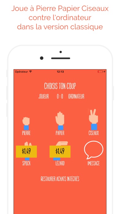 Télécharger Pierre Papier Ciseaux pour iPhone sur l'App Store (Jeux)