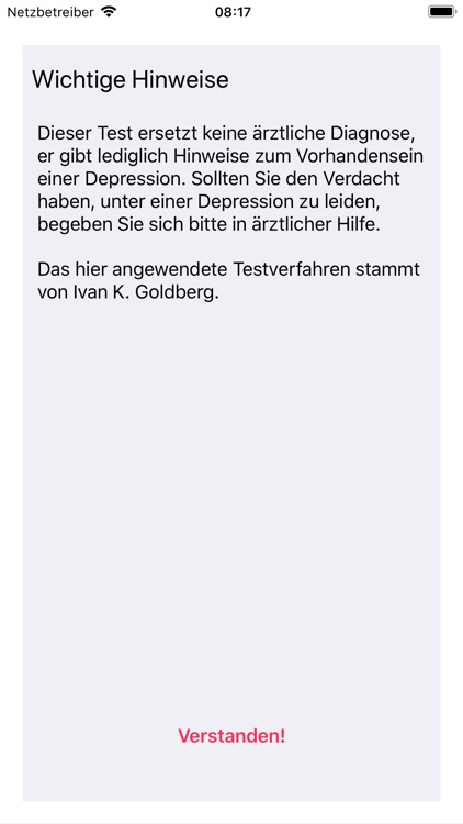 Depressionstest nach Goldberg by Mario Haas