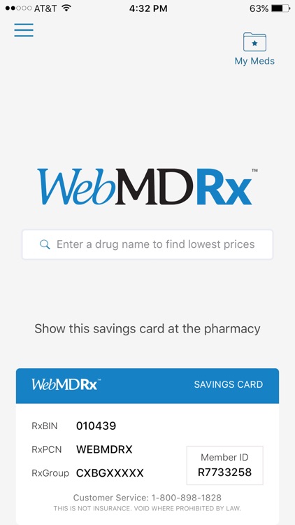 WebMDRx - Prescription Drug Savings by WebMD