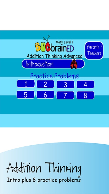 Addition Thinking 1 Advanced by Bugbrained, LLC