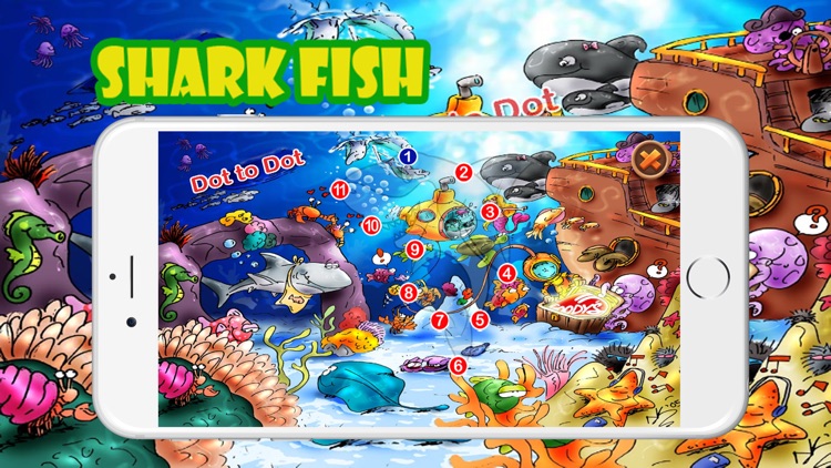 Shark Fish Game Dot To Dot by Supparerk Jinnikorn