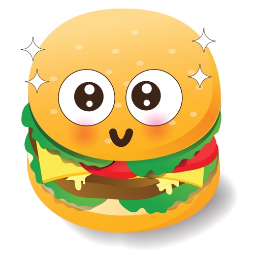 Cute Hamburger Emoticon Stickers by Tuan Tran Anh