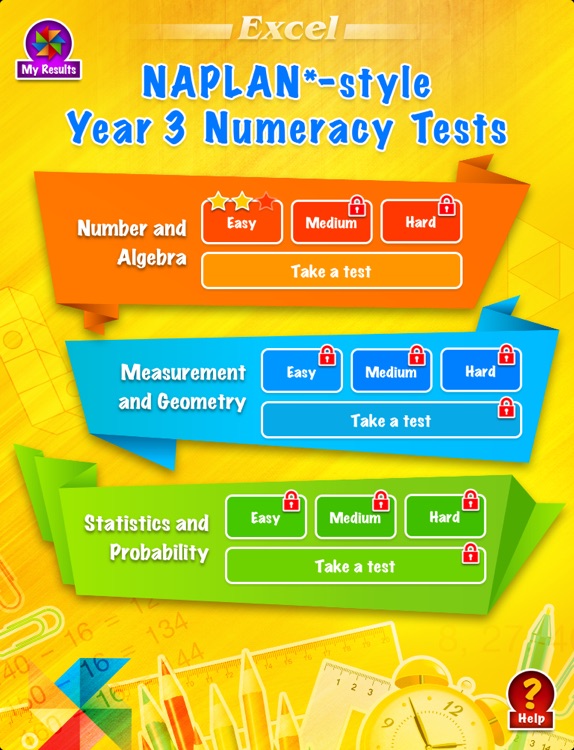 Excel NAPLAN*-style Year 3 Numeracy Tests Lite by Pascal Press