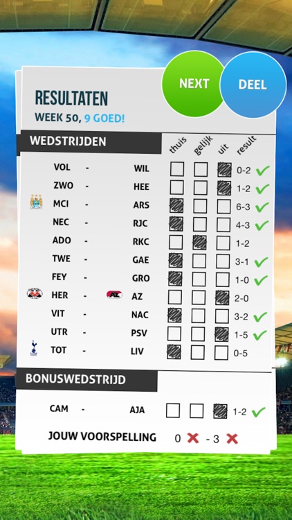 ScoreMaster - Gratis voetbaltoto in 30 seconden by Appsuperb