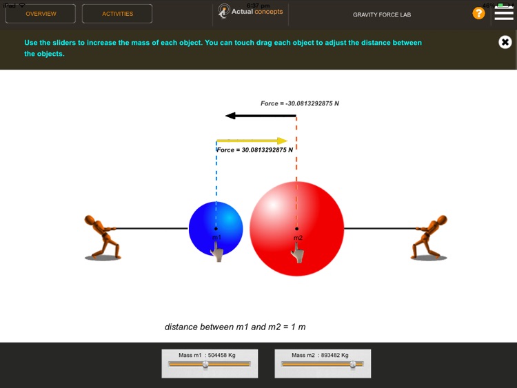 Force & Gravity simulations by Ravindra Kompella