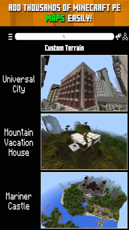 MAPS for MINECRAFT PE ( Pocket Edition ) - Download Custom Terrain Map ...